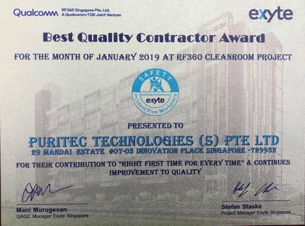 Quality & Standards – Puritec Technologies (S) Pte Ltd